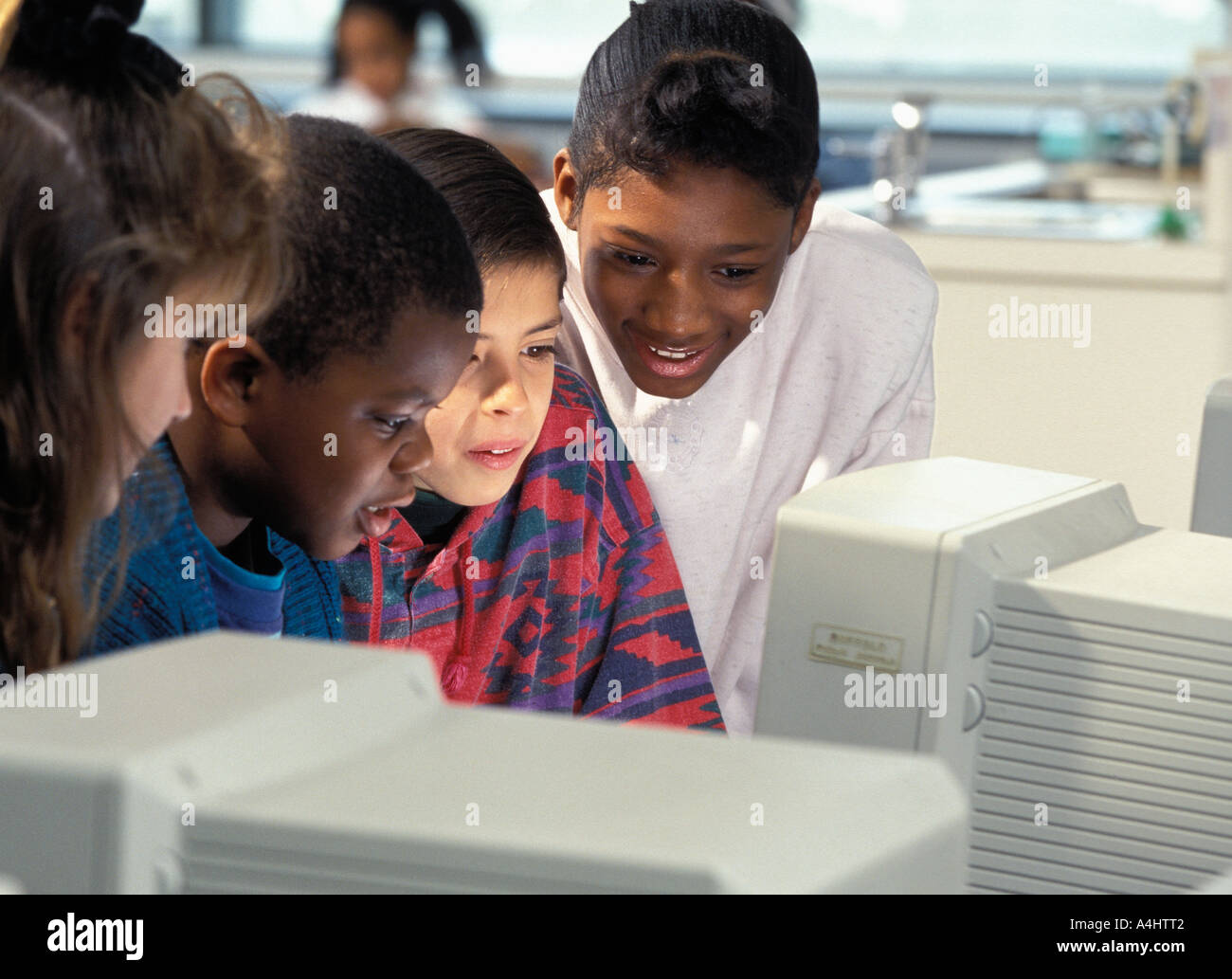 African american student in computer lab hi-res stock photography and ...
