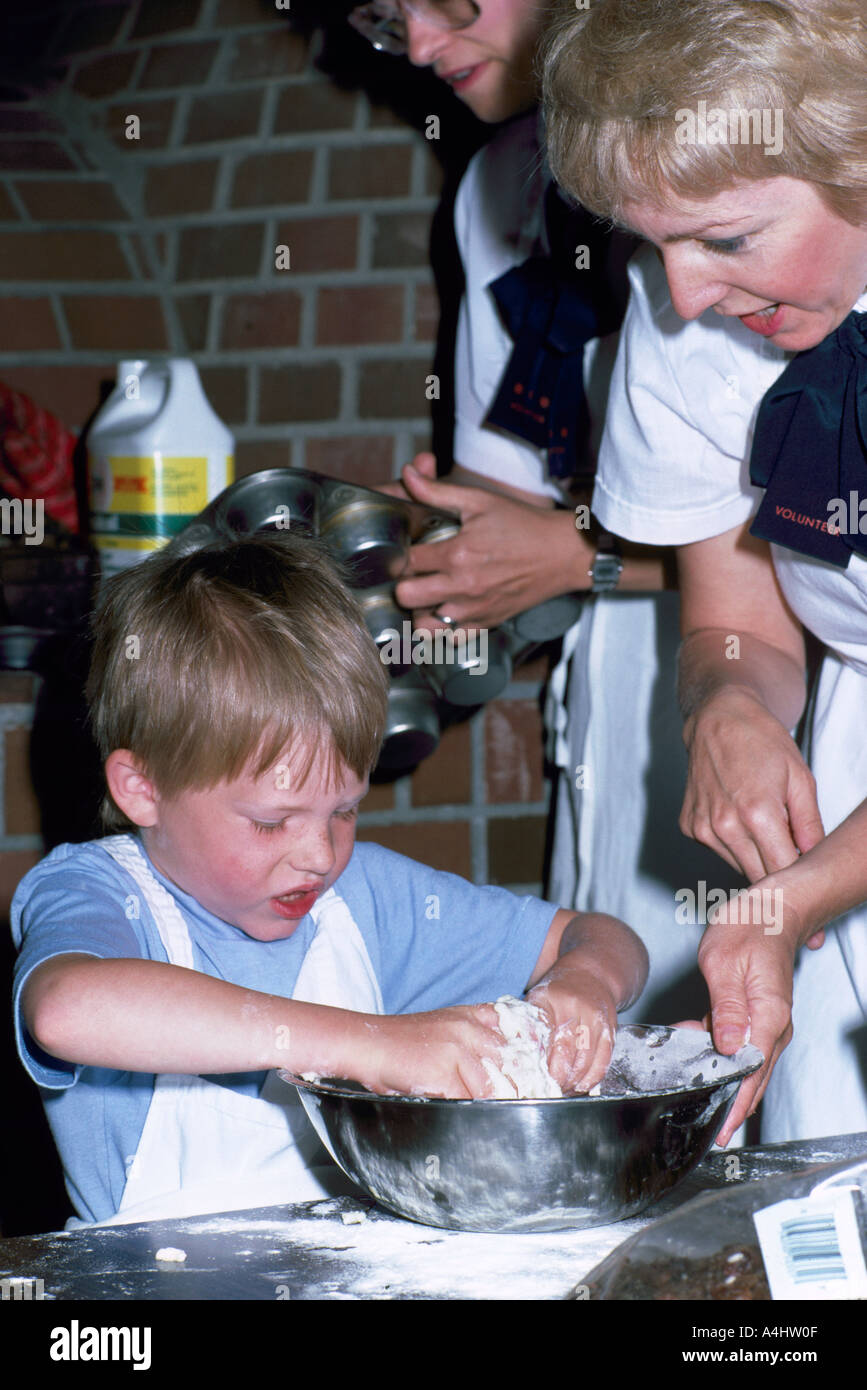 Kids kitchen flour mess hi-res stock photography and images - Alamy