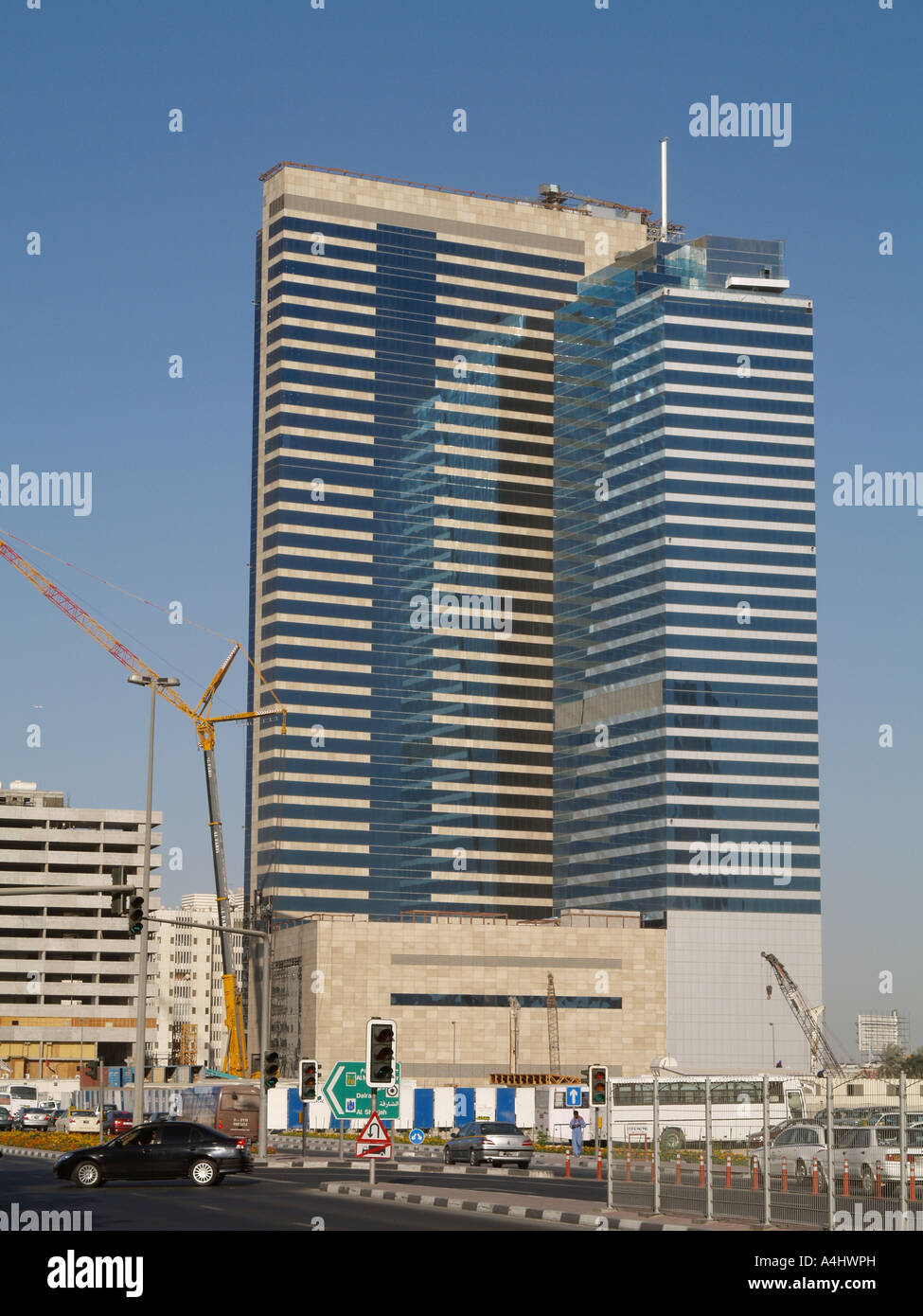 Dubai, Sheik Zayed Road, modern skyline Stock Photo - Alamy