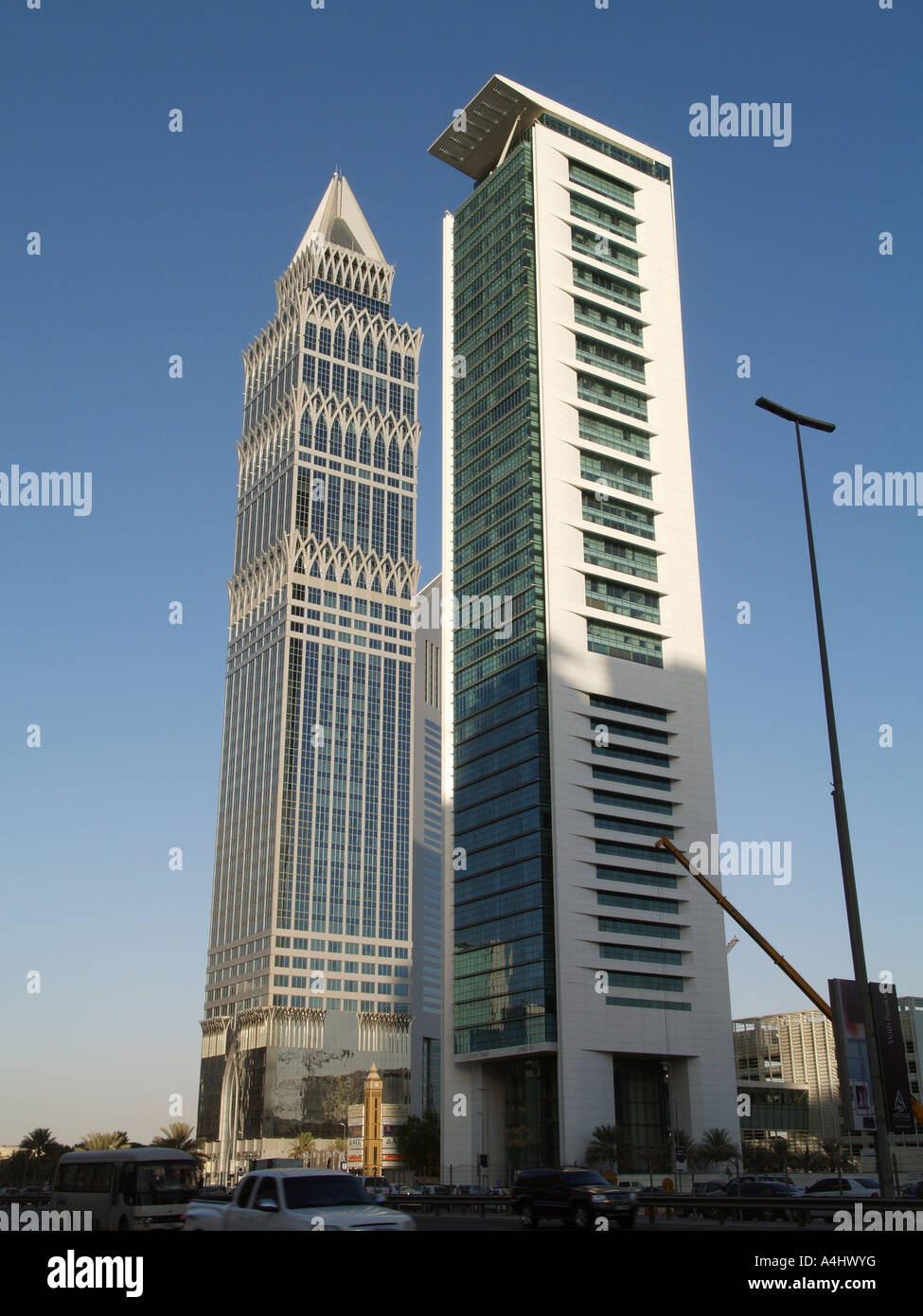 Dubai, Sheik Zayed Road, modern skyline Stock Photo - Alamy