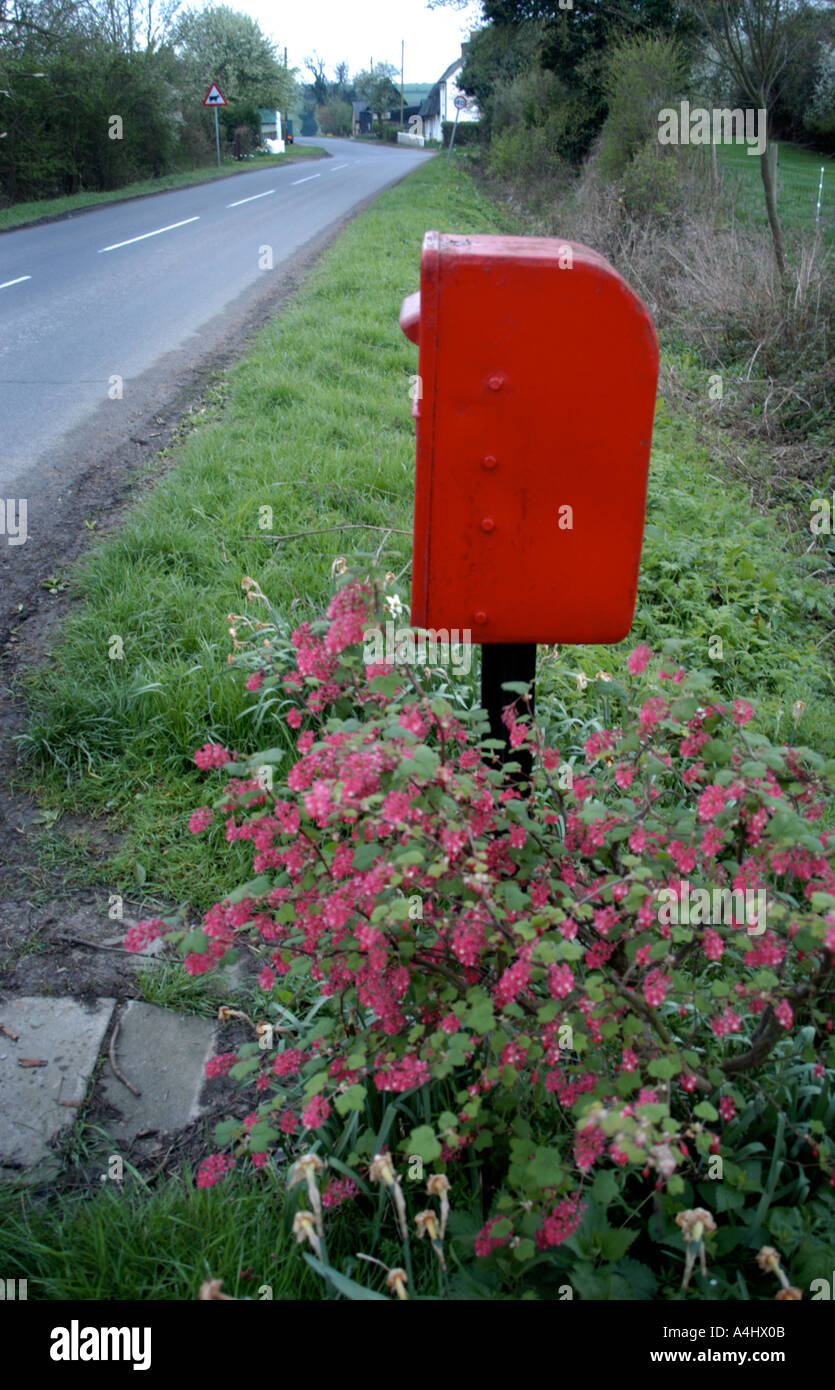 red letter box or post box for letter and parcel Stock Photo - Alamy
