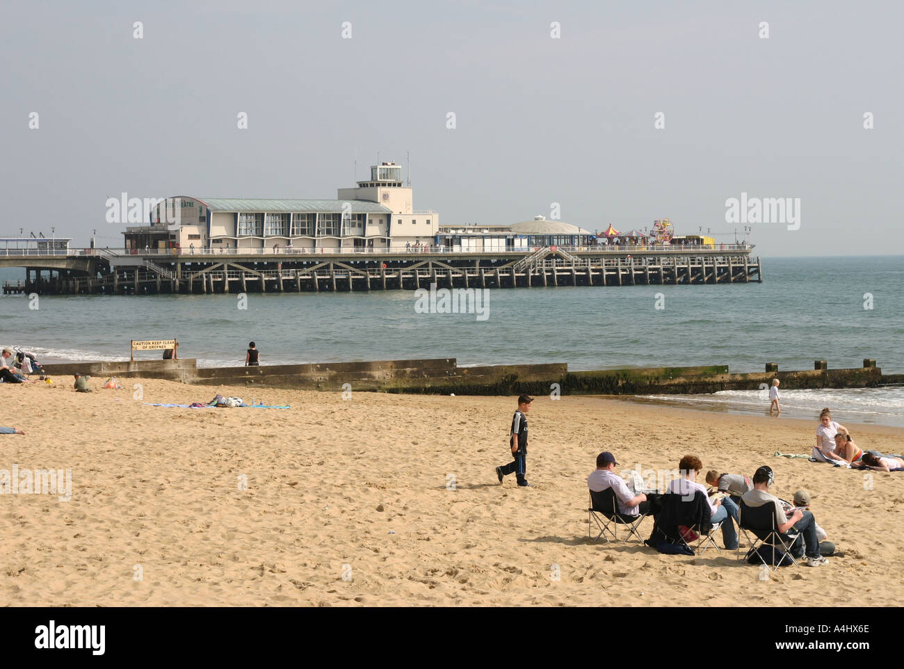 Sunbathing at bournemouth beach hi-res stock photography and images - Alamy