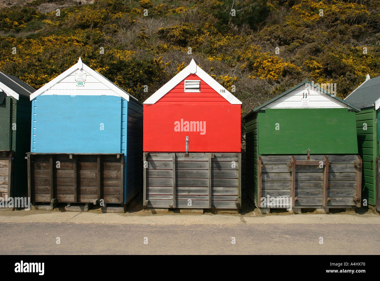 Beach Huts Bournemouth Stock Photo - Alamy