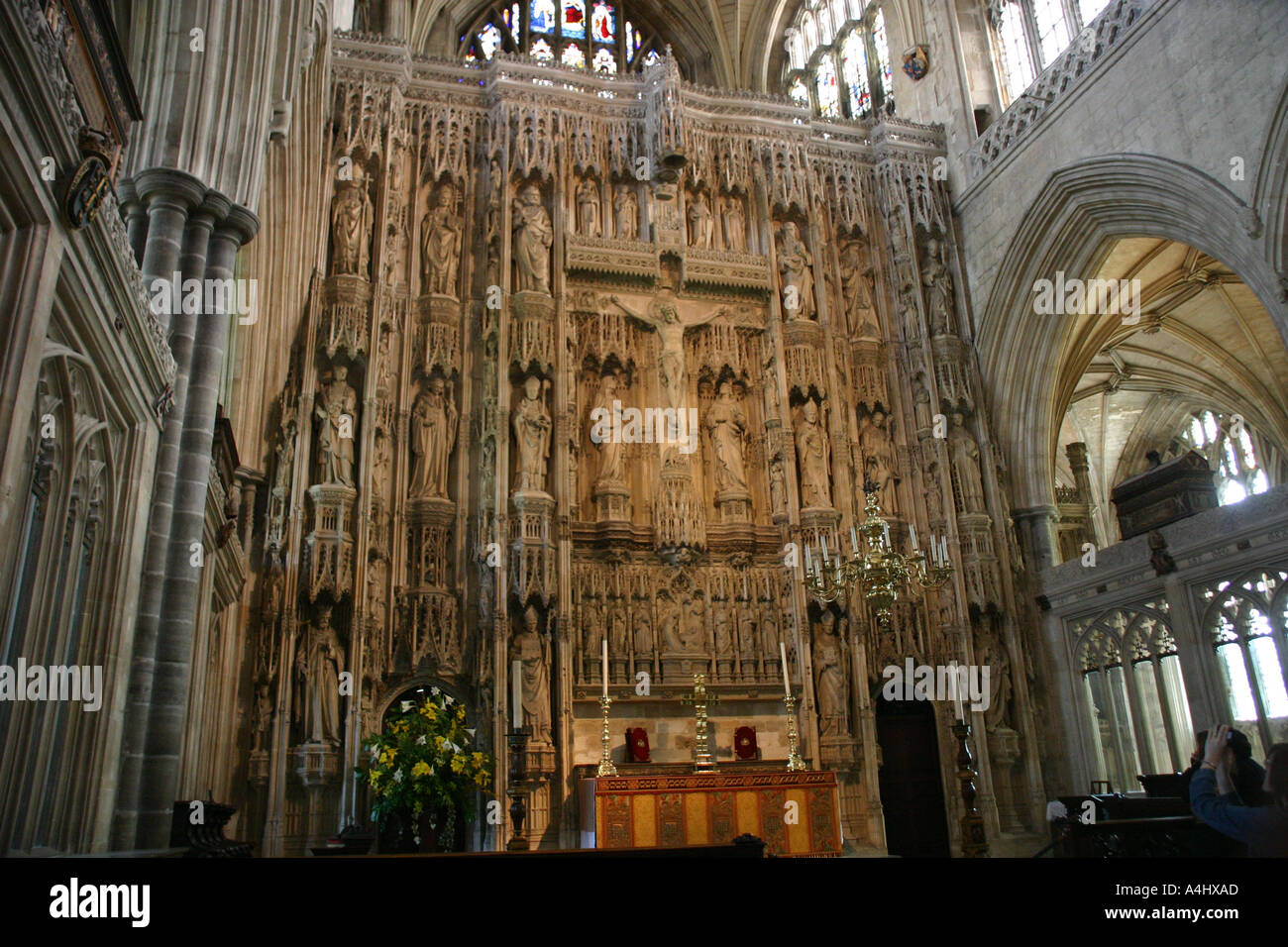 Altar Screen Winchester Cathedral Stock Photo - Alamy