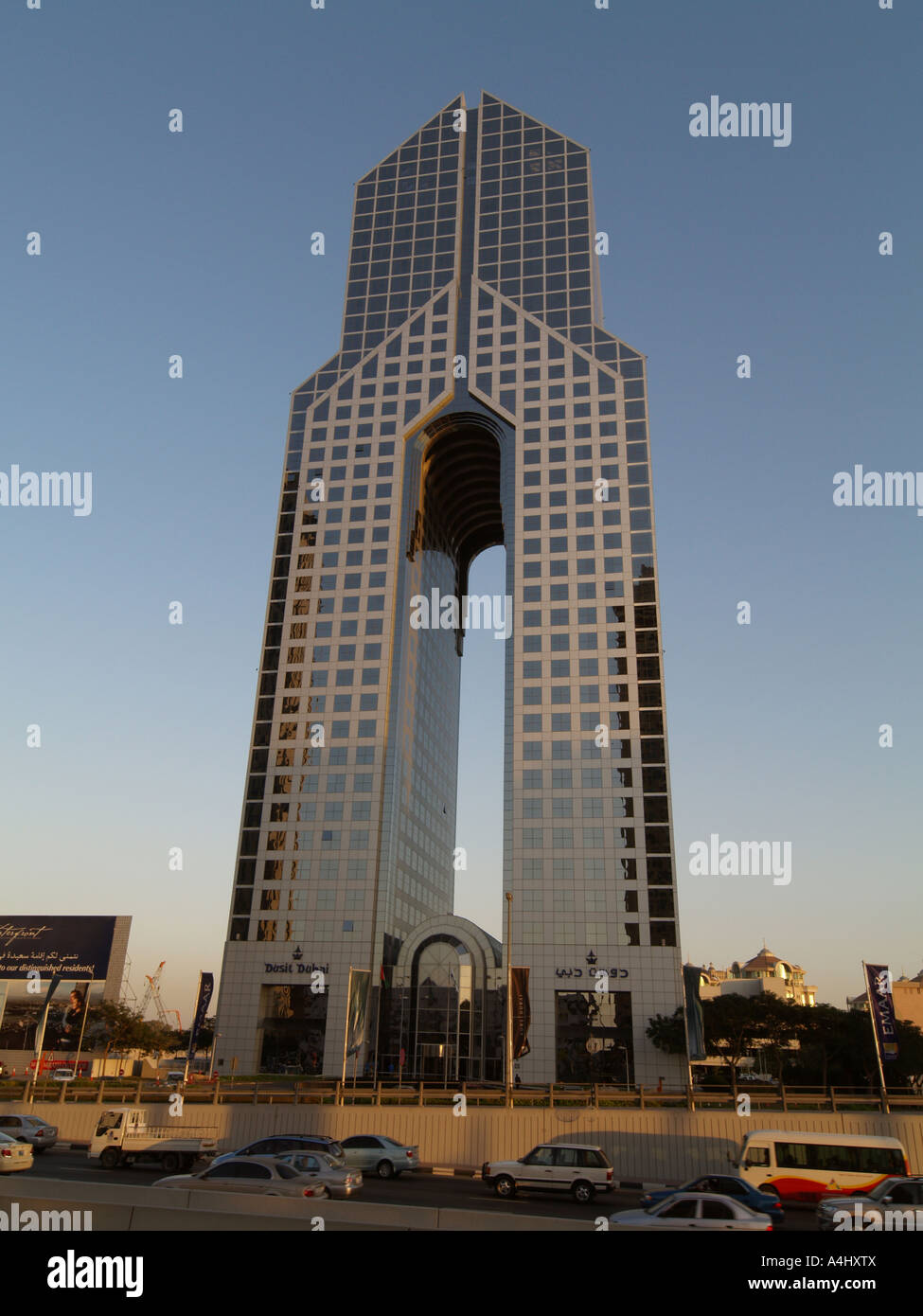 Dubai, Sheik Zayed Road, modern skyline Stock Photo - Alamy