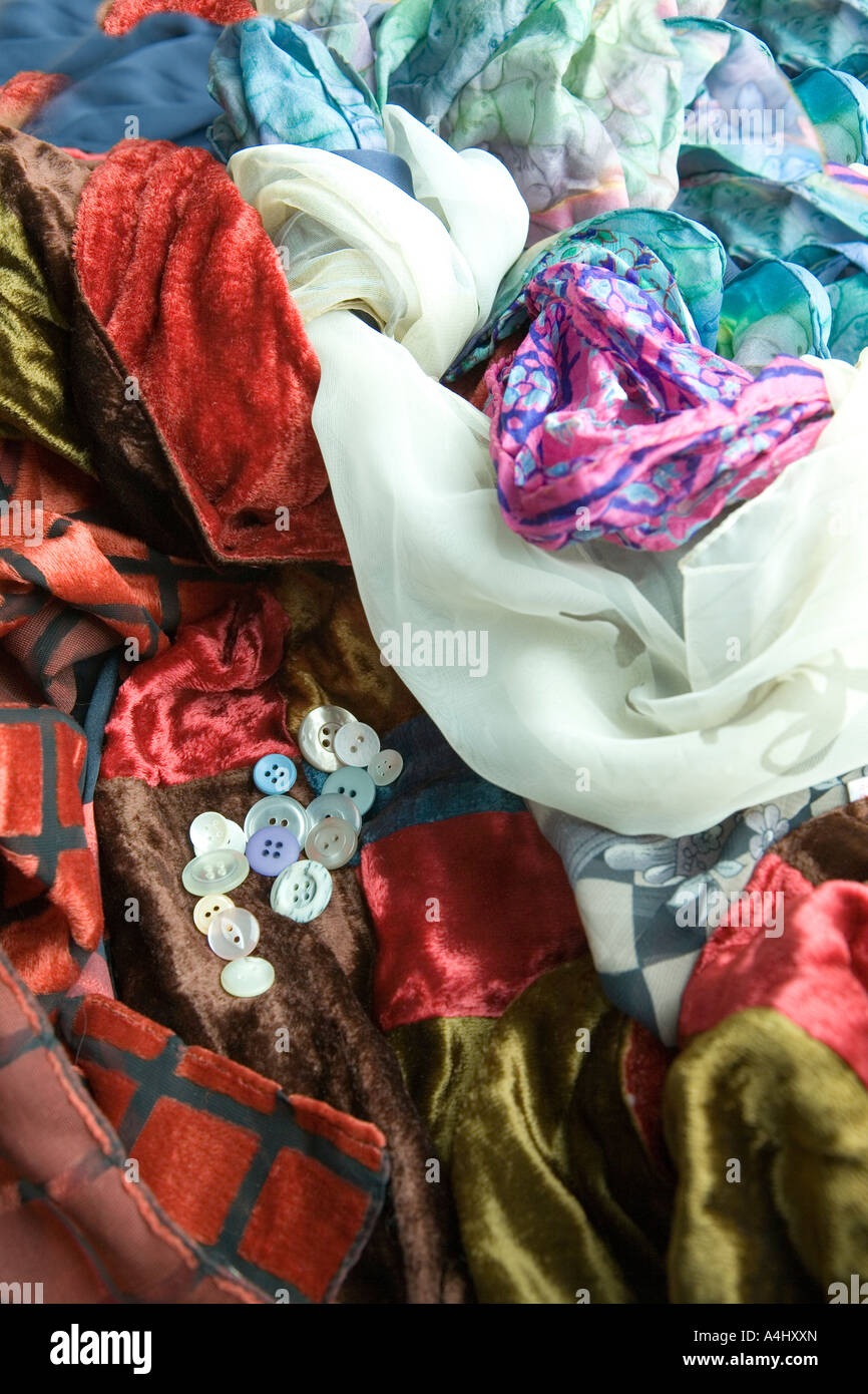 Fabric and buttons Stock Photo - Alamy