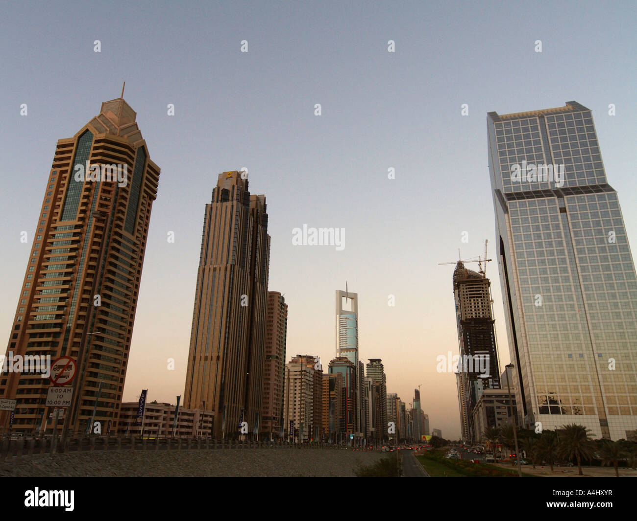 Dubai, Sheik Zayed Road, modern skyline Stock Photo - Alamy