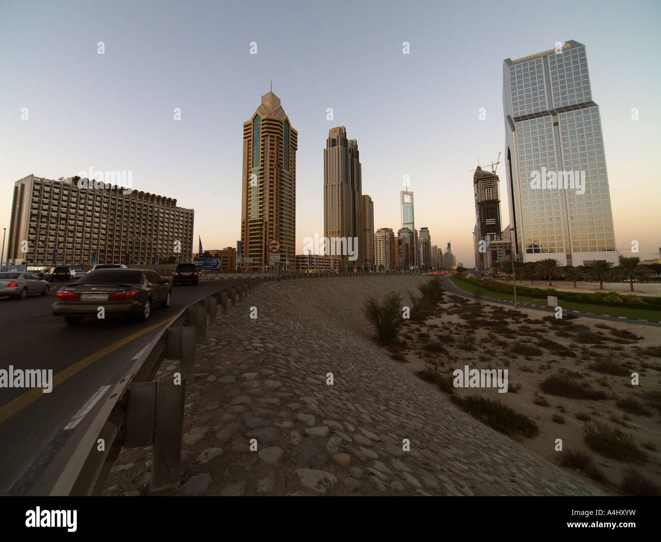 Dubai, Sheik Zayed Road, modern skyline Stock Photo - Alamy