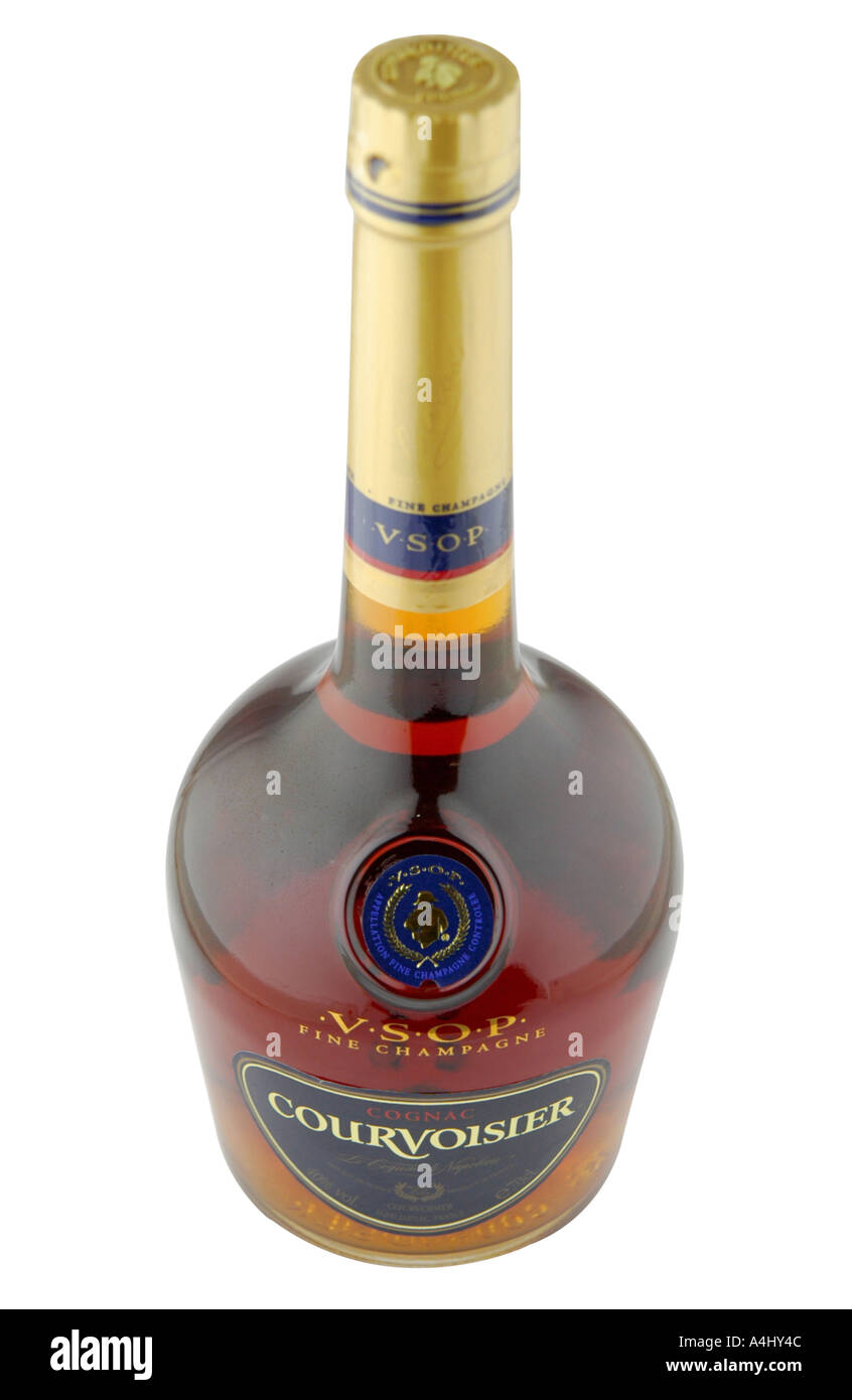 Cognac bottle on white Stock Photo - Alamy