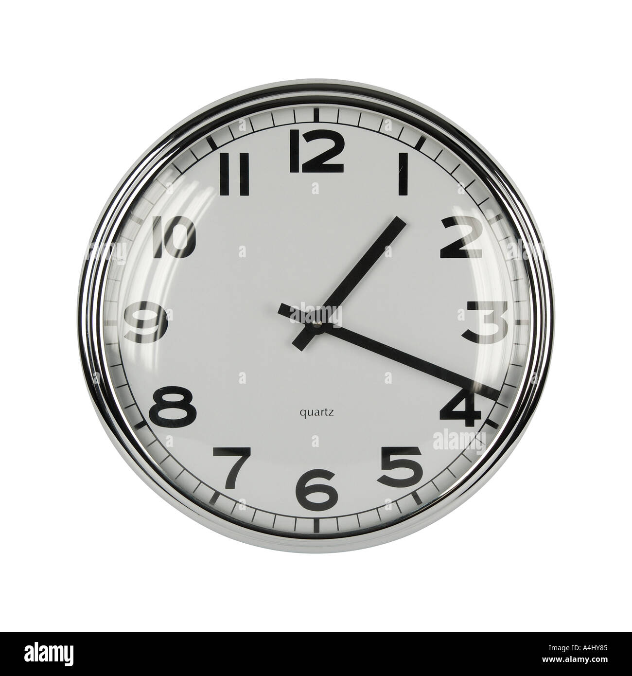 Office clock on white Stock Photo - Alamy