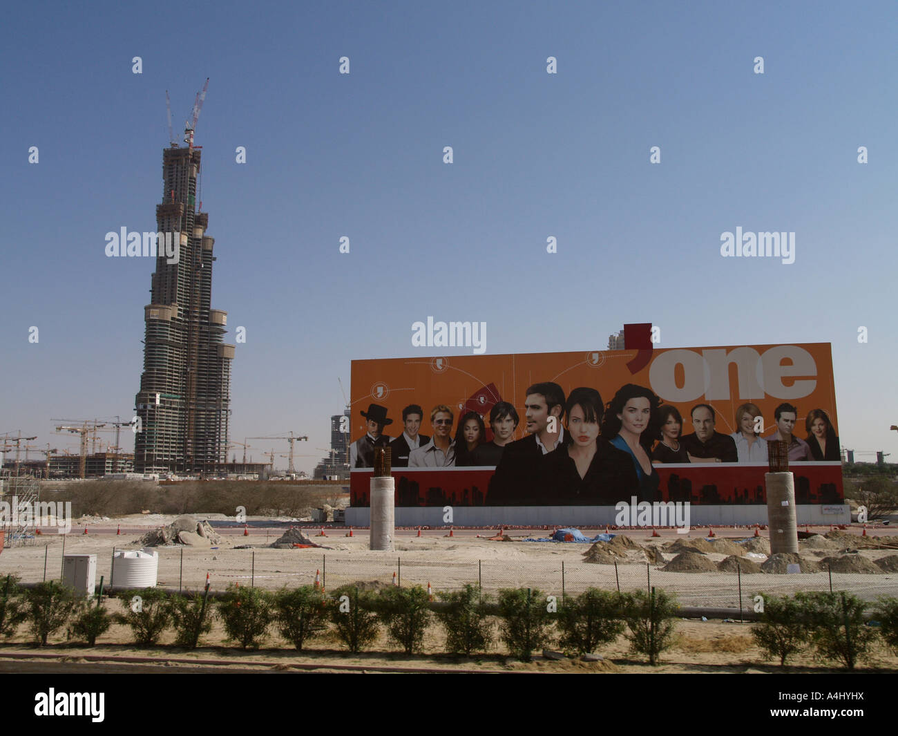 Dubai, construction site around Burj Dubai Stock Photo - Alamy