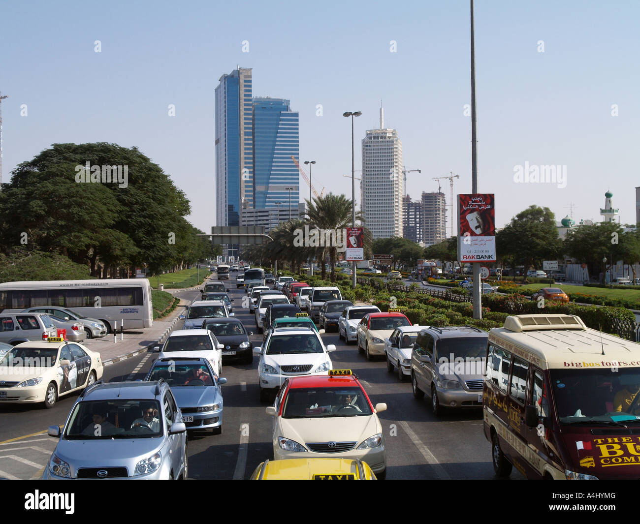 Dubai, traffic jam Stock Photo - Alamy