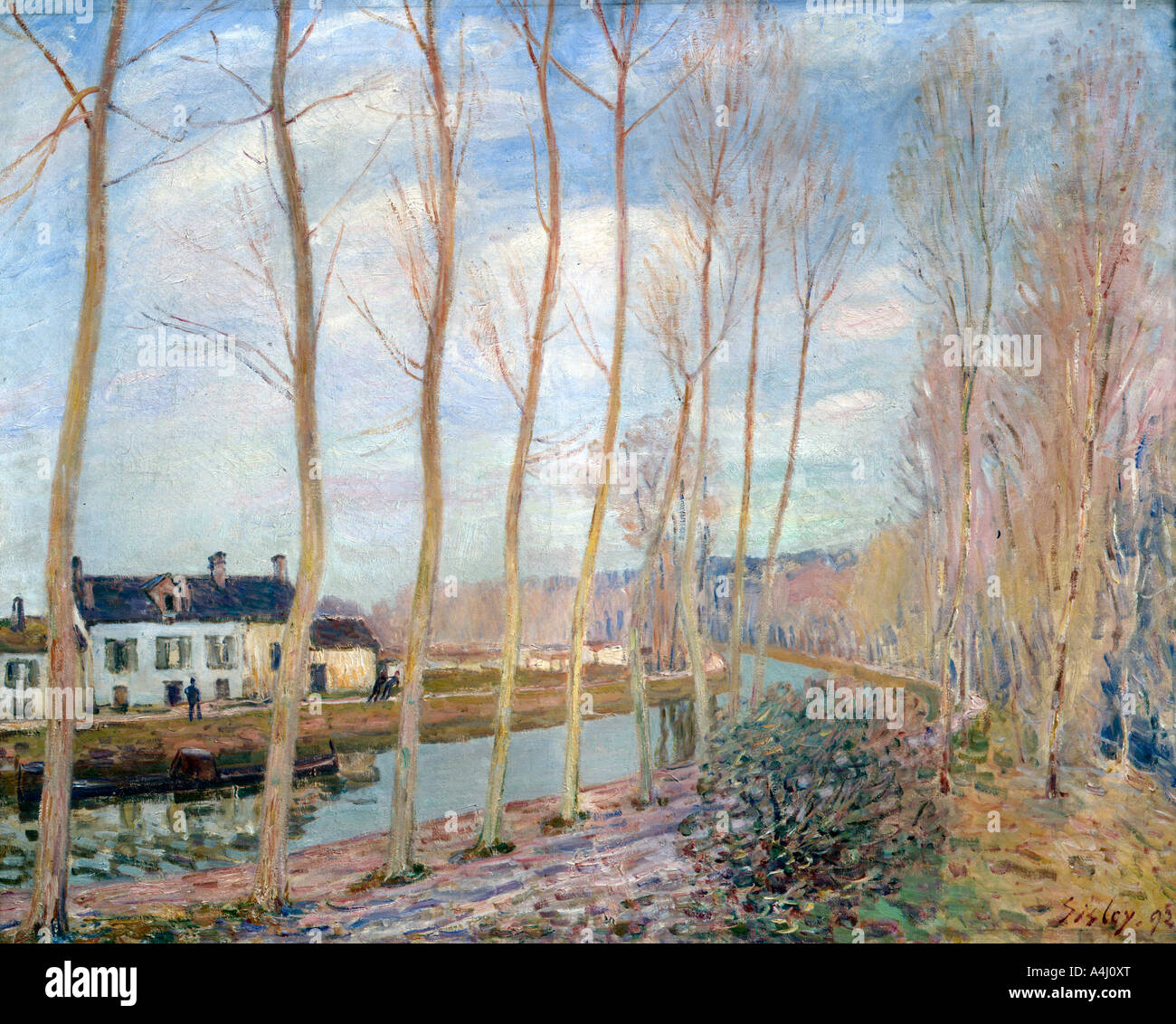 'The Loing Canal', 1892. Artist: Alfred Sisley Stock Photo - Alamy