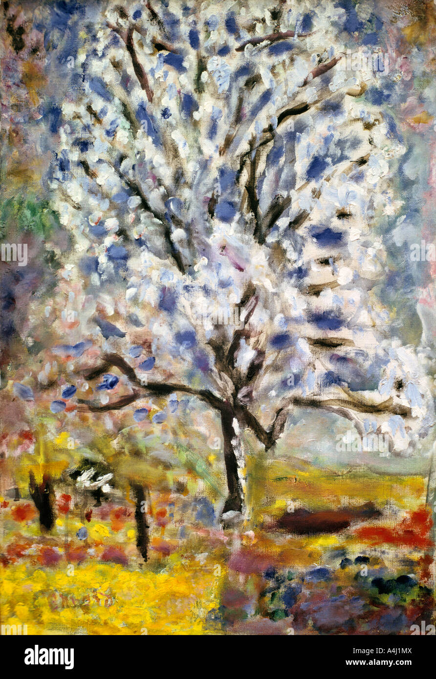 'The Almond Tree in Blossom', 1947. Artist: Pierre Bonnard Stock Photo ...