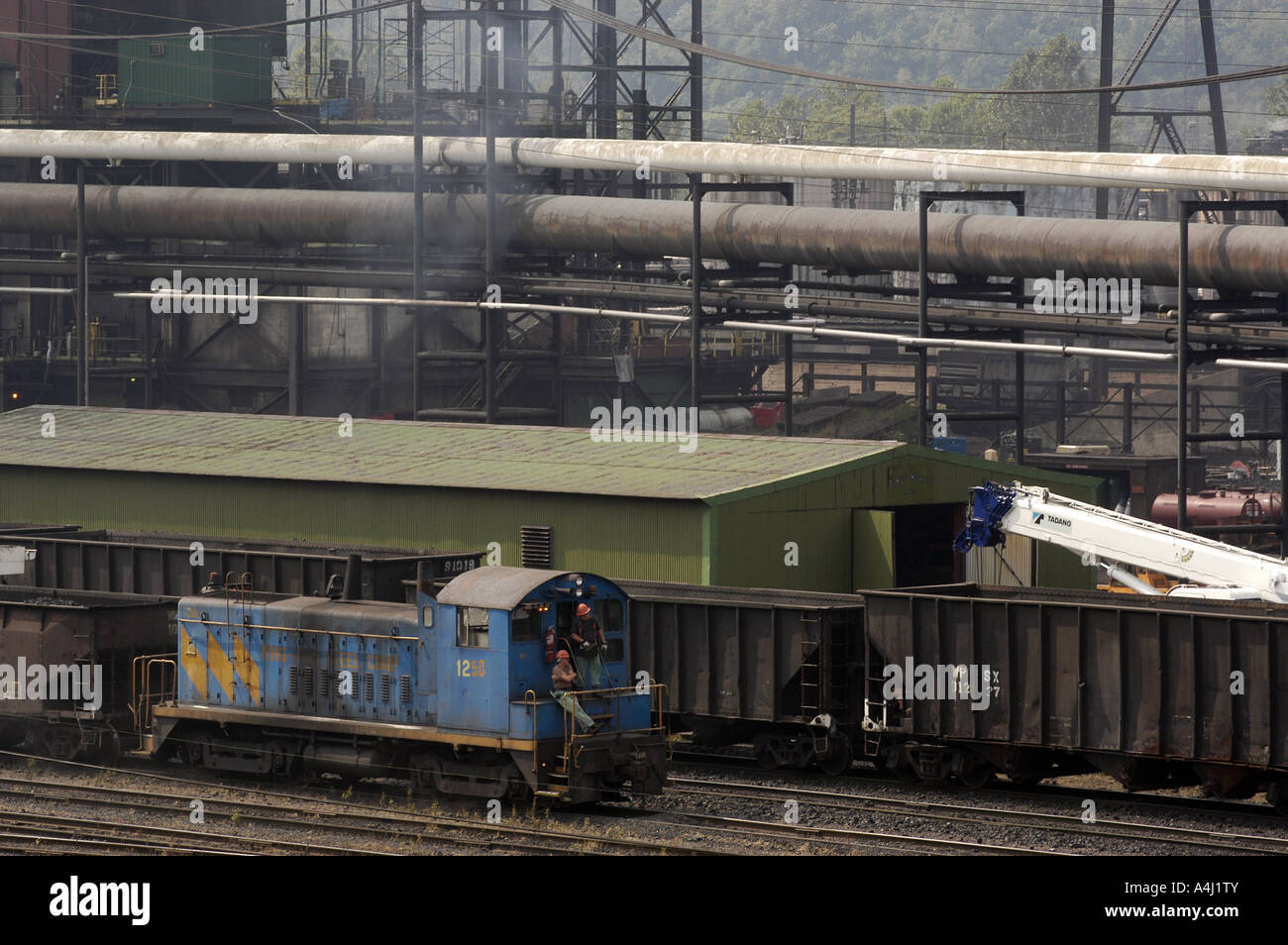Train at a Steel Mill near Wheeling West Virginia Stock Photo - Alamy
