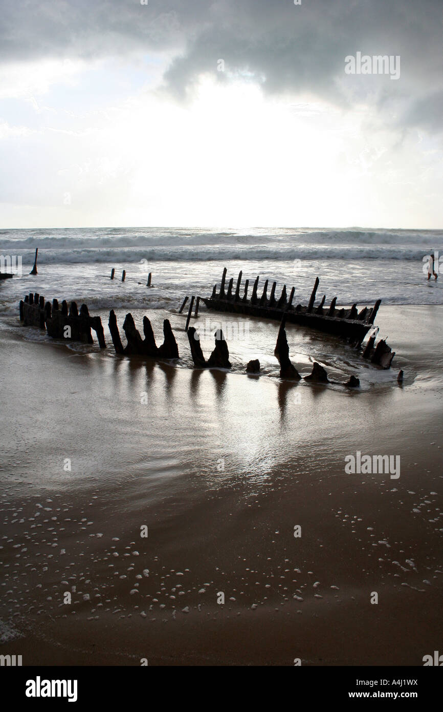 WRECK OF THE SS DICKY UNDER STORMY SKIES VERTICAL BAPDA10014 Stock ...