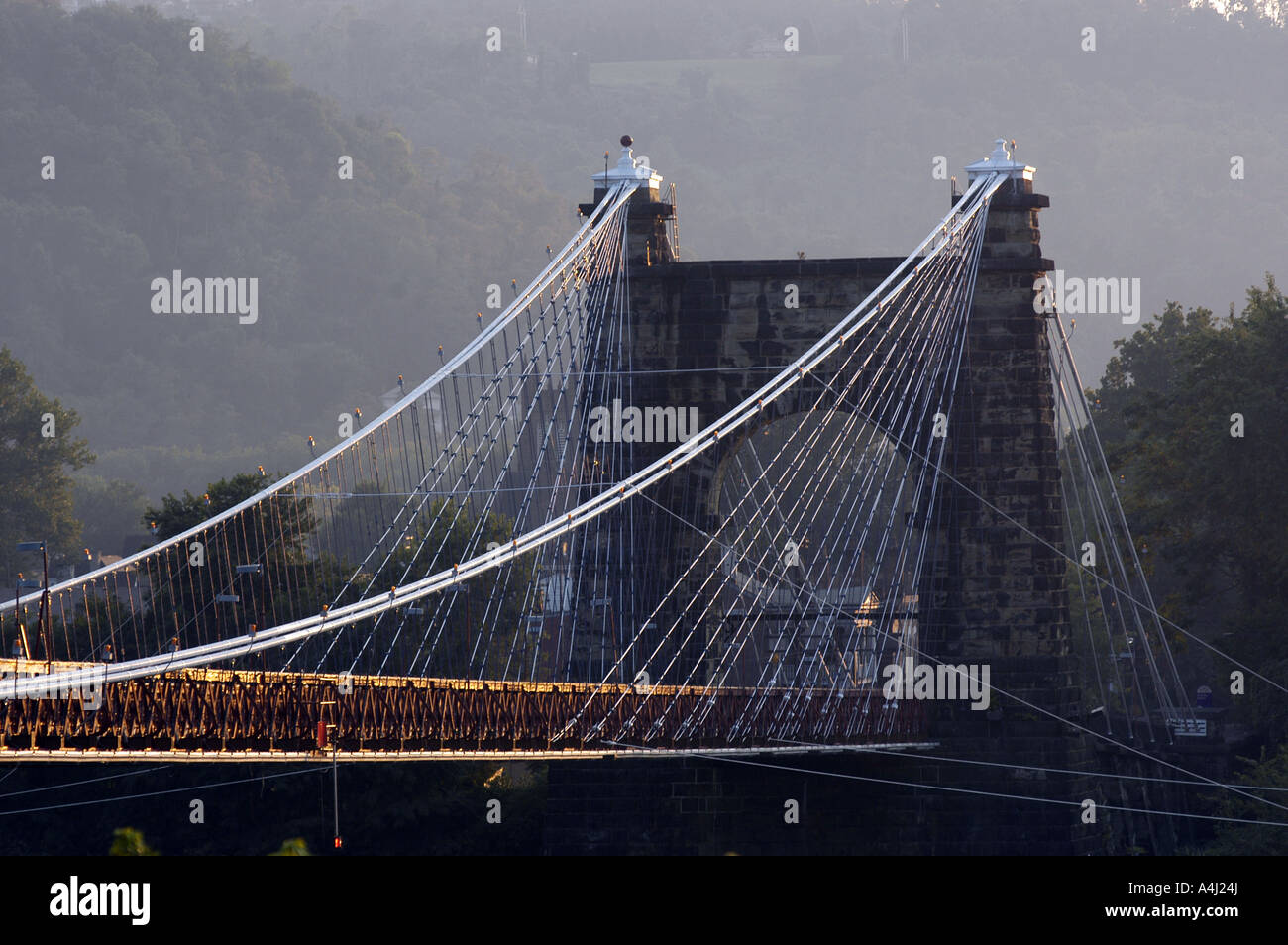Bridge in Wheeling WV Downtown Stock Photo - Alamy