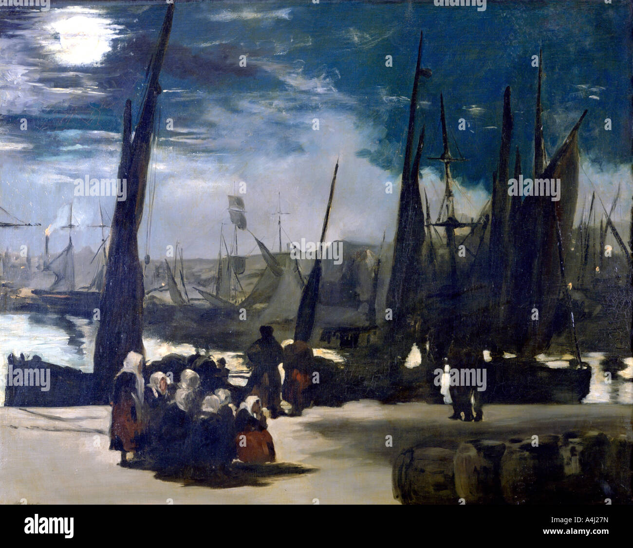 'Moonlight over the Port of Boulogne', 1869. Artist: Edouard Manet ...