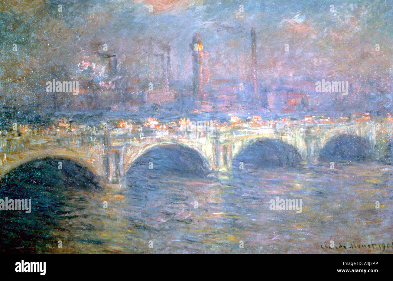 'The Waterloo Bridge, London', 1903. Artist: Claude Monet Stock Photo ...