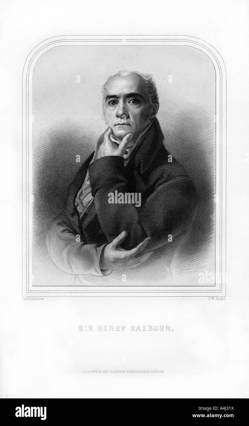 Sir Henry Raeburn, Scottish portrait painter, (1870).Artist: TW Knight ...