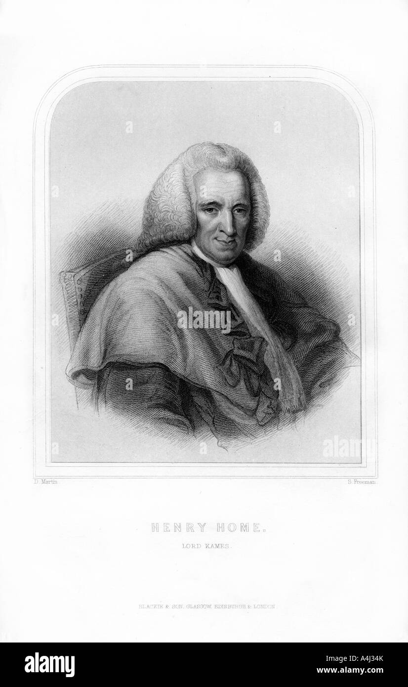 Henry Home, Lord Kames, Scottish philosopher, (1870).Artist: S Freeman ...