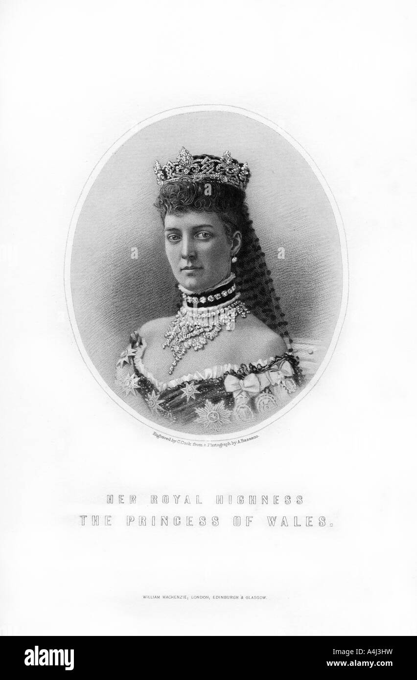 Princess Alexandra of Denmark, Princess of Wales, 1899.Artist: C Cook ...