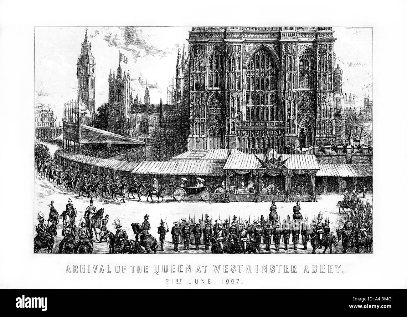 Arrival of the Queen at Westminster Abbey, London, 21 June, 1887, (1889 ...