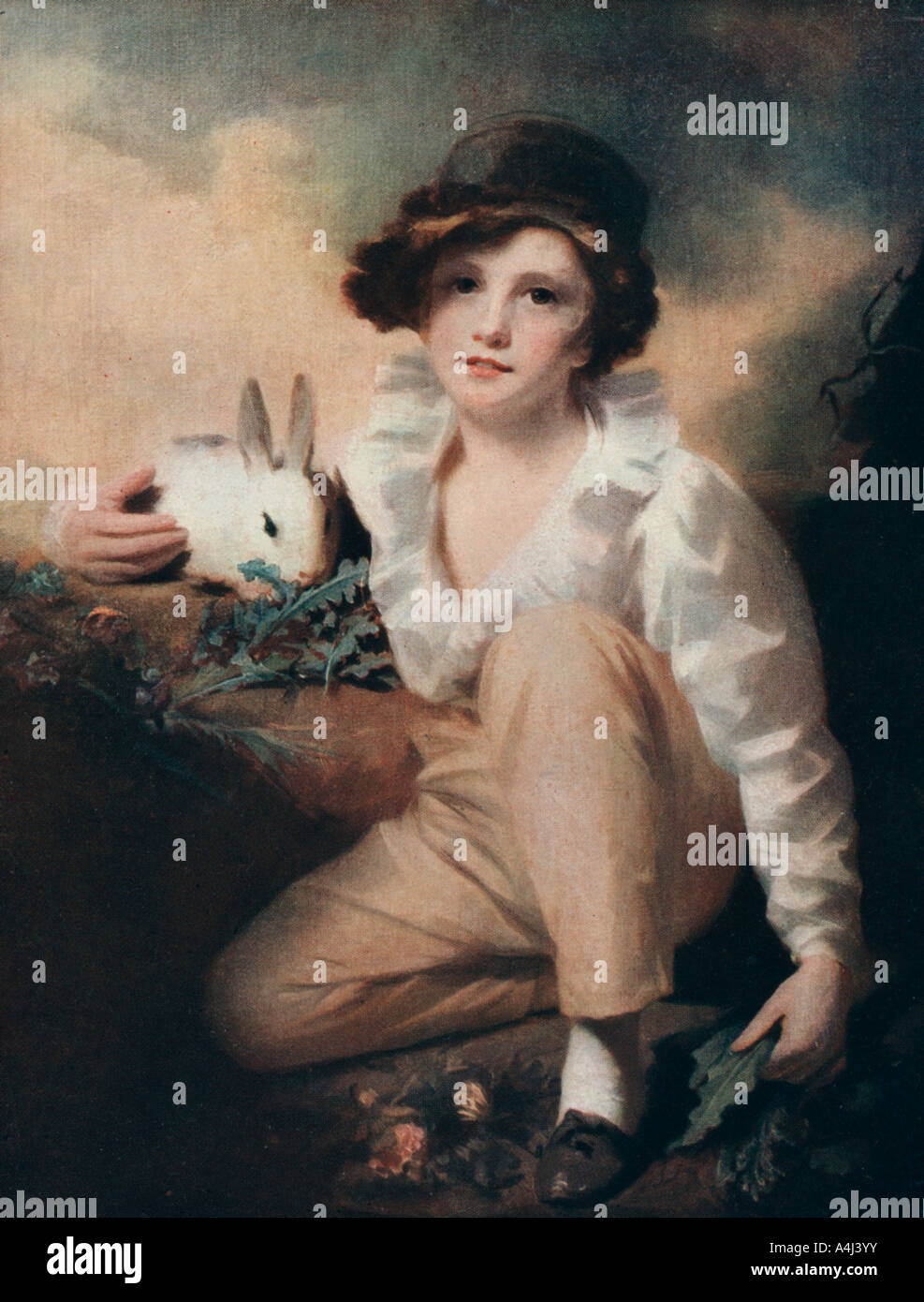 'Boy with Rabbit', c1814 (1912).Artist: Henry Raeburn Stock Photo - Alamy