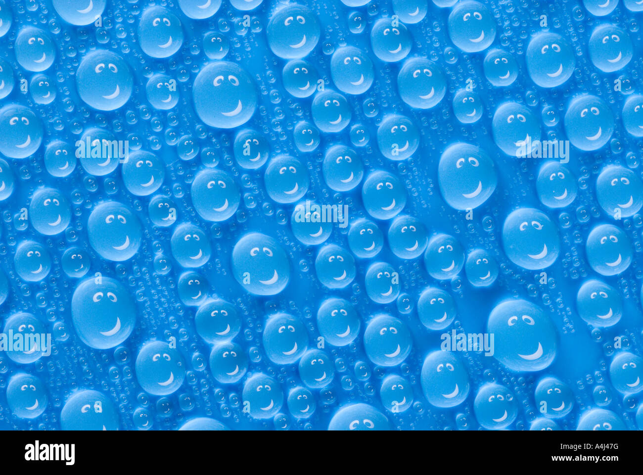 smiling face reflecting in water drops Stock Photo - Alamy