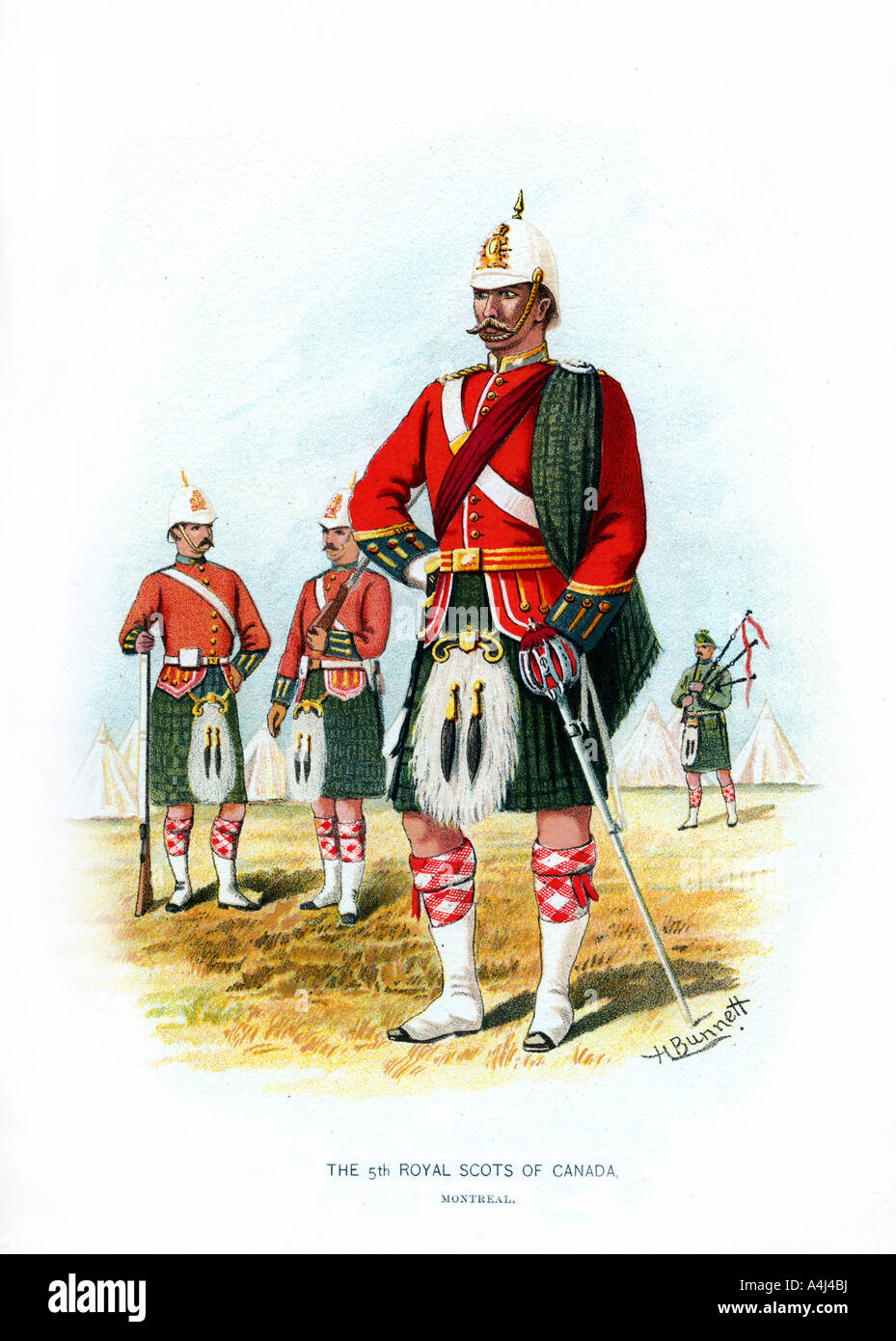 The 5th Royal Scots of Canada, Montreal', c1890.Artist: H Bunnett Stock ...