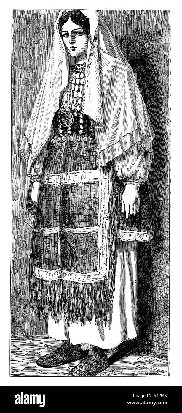 White peasant dress Black and White Stock Photos & Images - Alamy