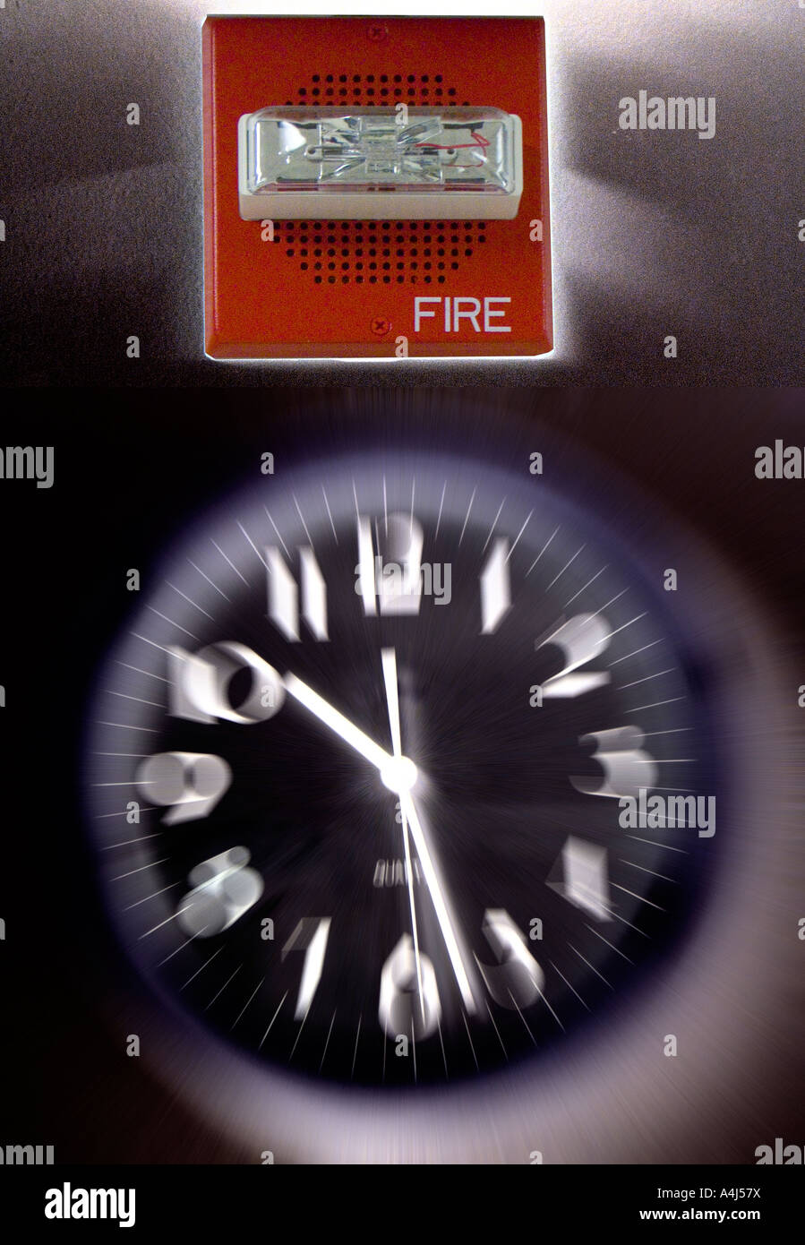 clock timer and emergency fire alarm in hospital Stock Photo - Alamy