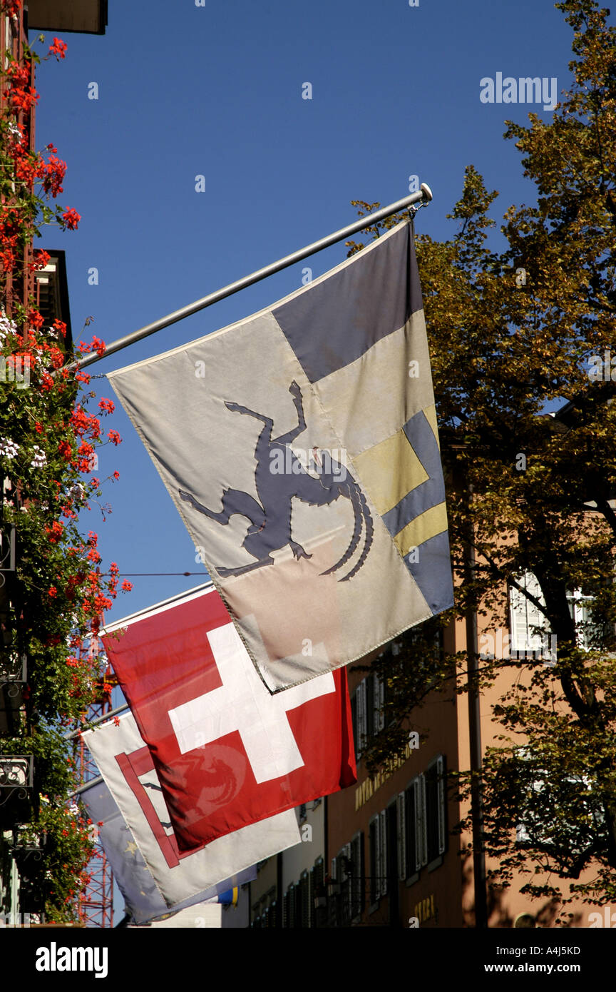 Grisons flag switzerland graubunden hi-res stock photography and images ...