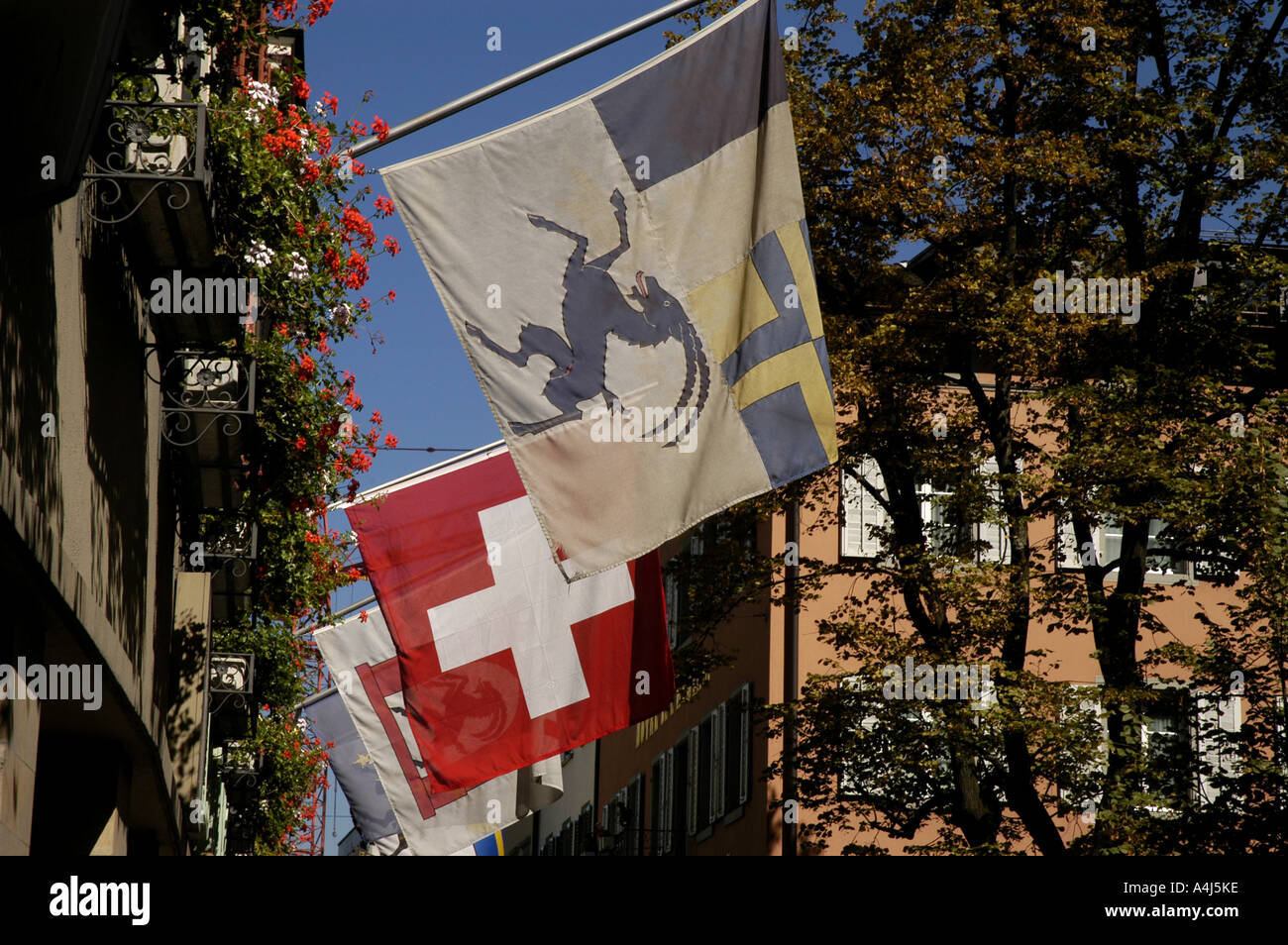 Graubunden and switzerland flags hi-res stock photography and images ...