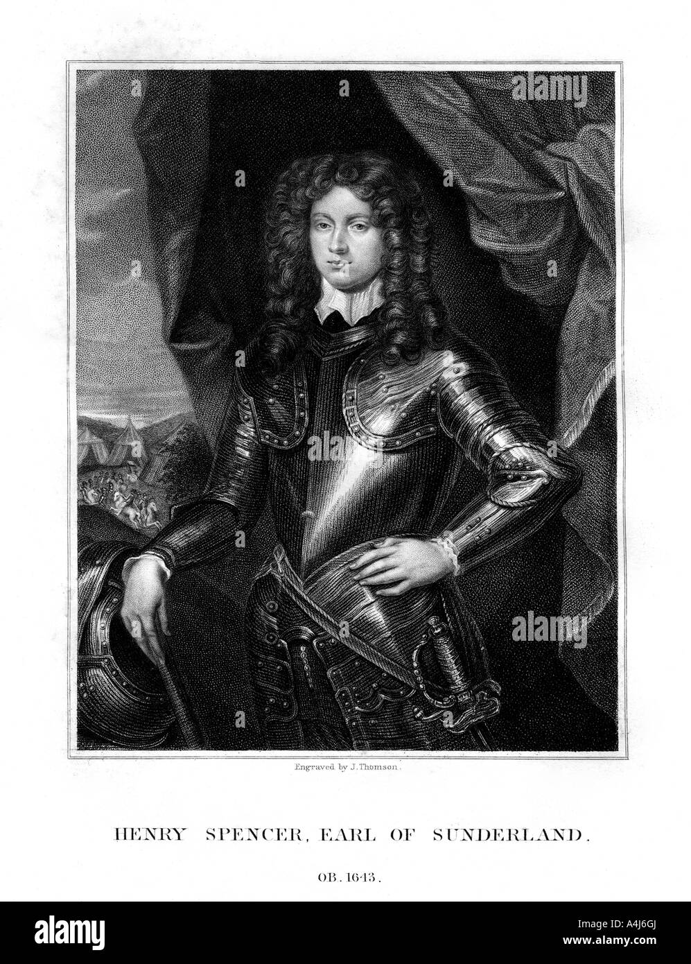 Henry Spencer, 1st Earl of Sunderland, English soldier, (1823).Artist ...