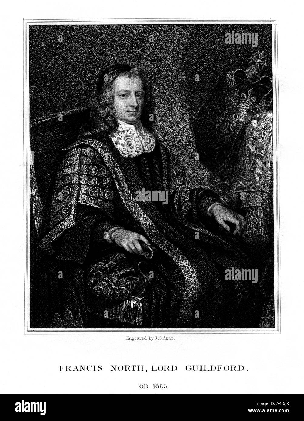 Francis North, 1st Baron Guilford, (1823).Artist: John Samuel Agar ...