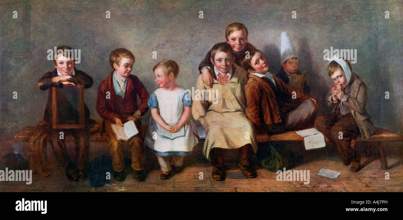 'The Smile', 1842, (1912).Artist: Thomas Webster Stock Photo - Alamy