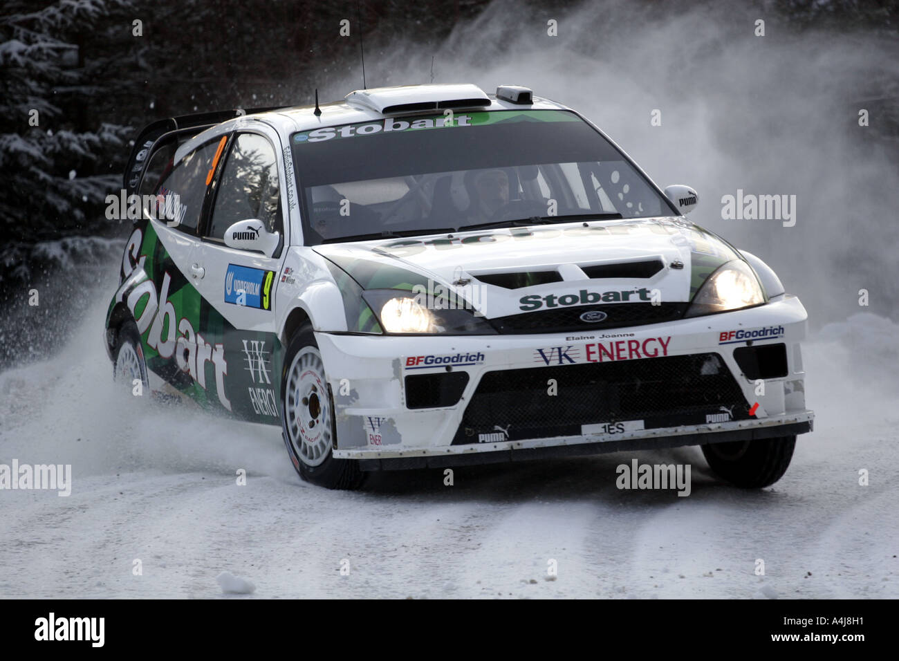 Ford Focus WRC, driven by Mathew Wilson during the Uddeholm Rally ...