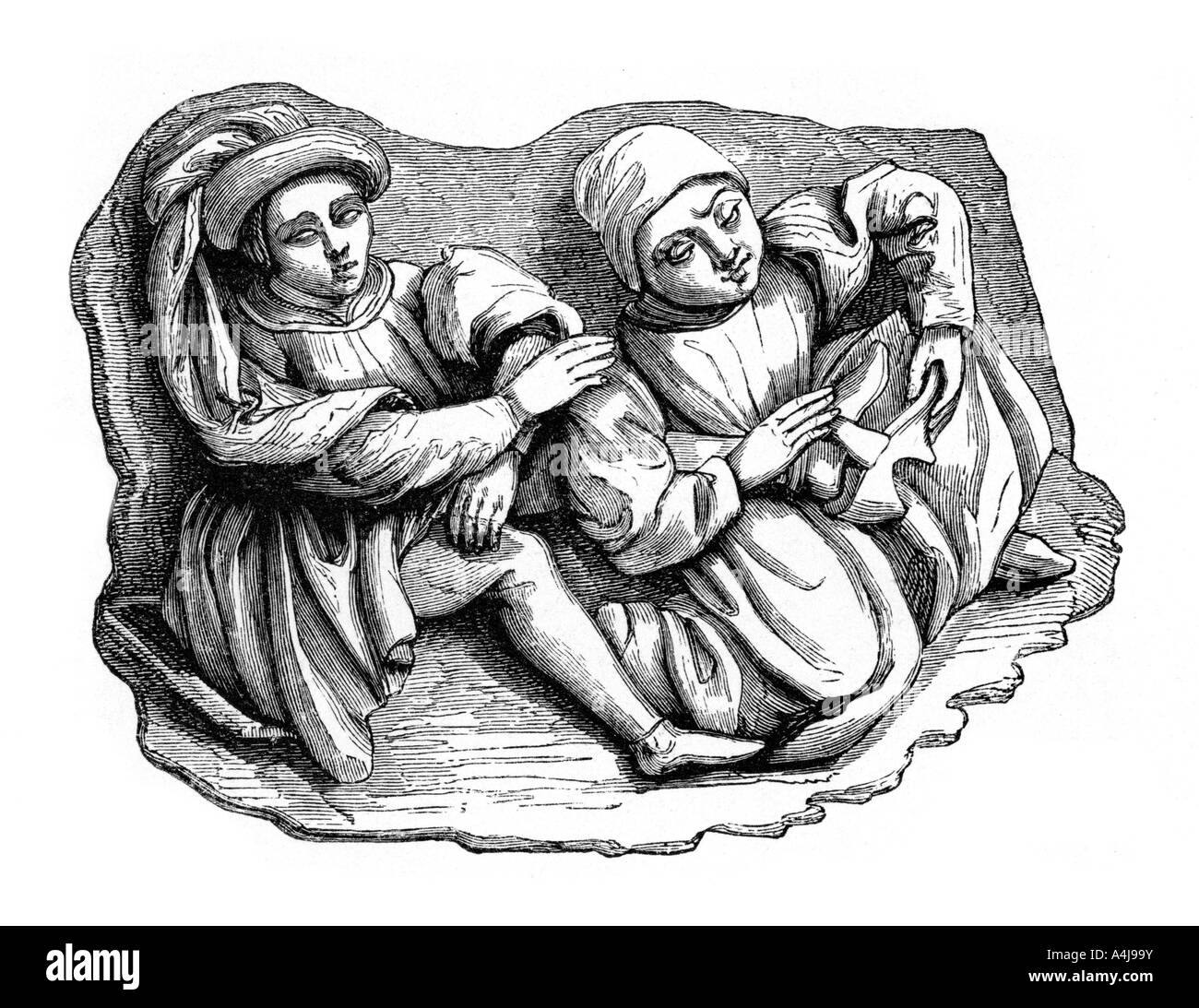 Female bas relief Black and White Stock Photos & Images - Alamy