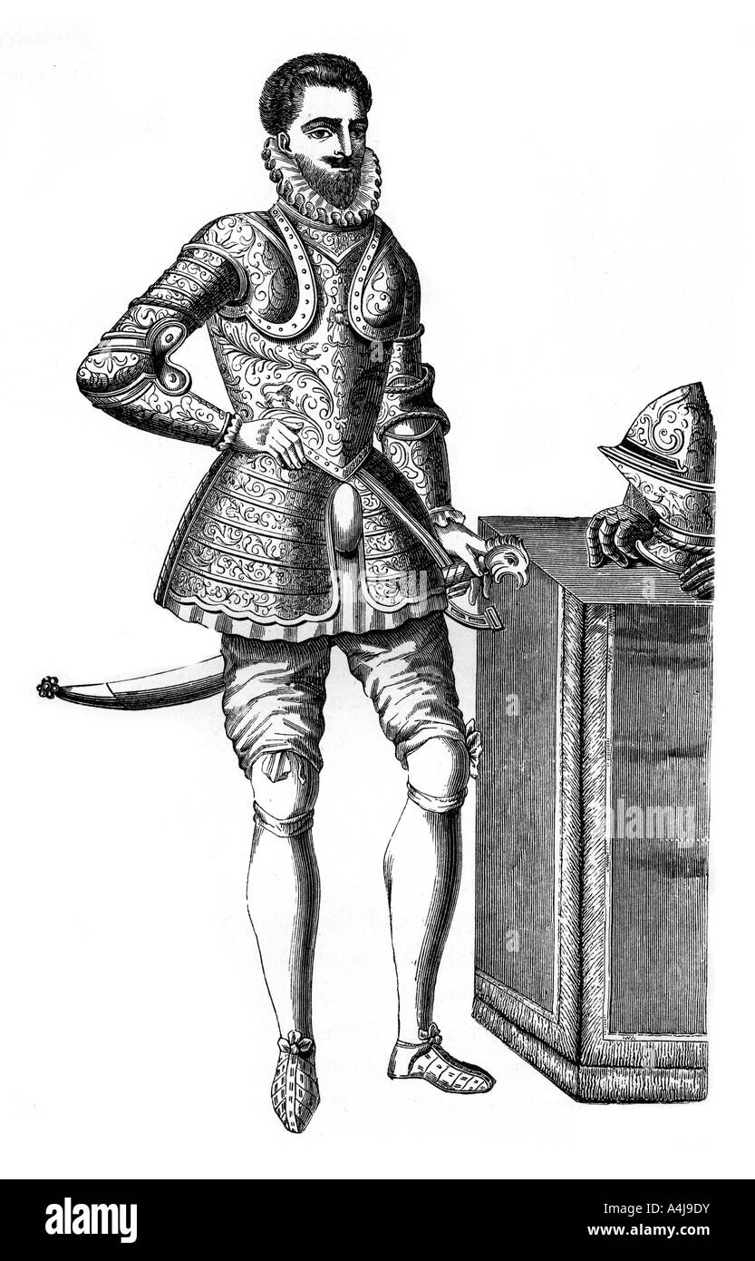 Francois, Duke of Anjou and Alencon, in damascened armour, 16th century ...