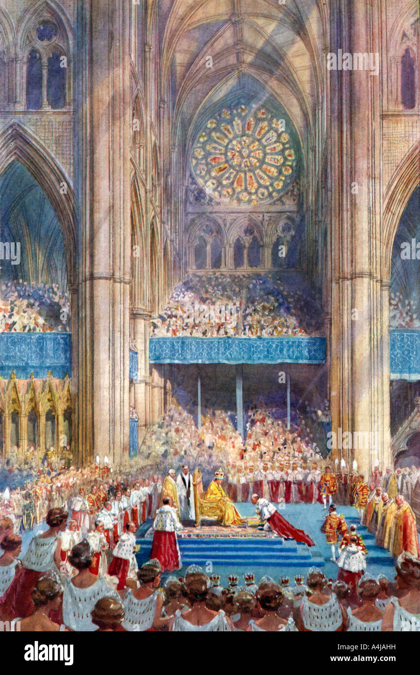 The Homage', George VI's coronation ceremony, 12 May 1937, (1937 ...