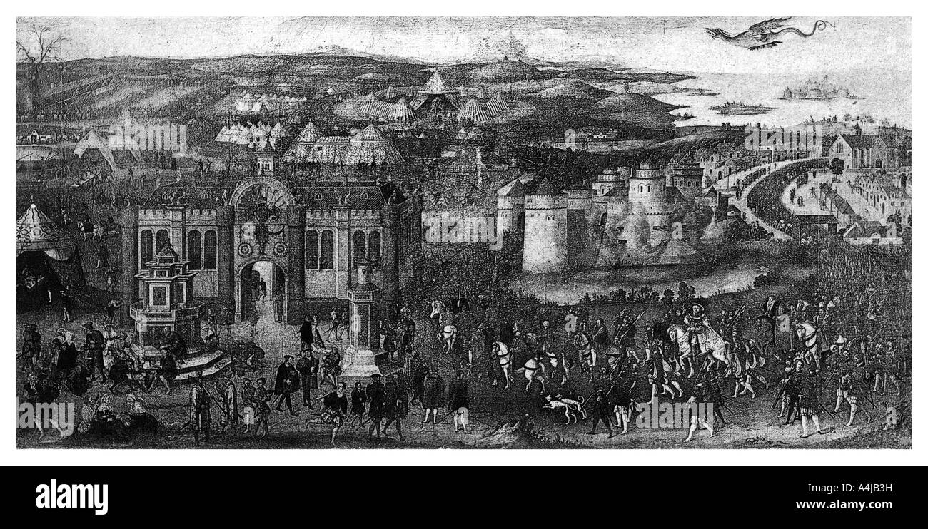 The Field Of The Cloth Of Gold, 1520, (1896).Artist: James Basire I ...