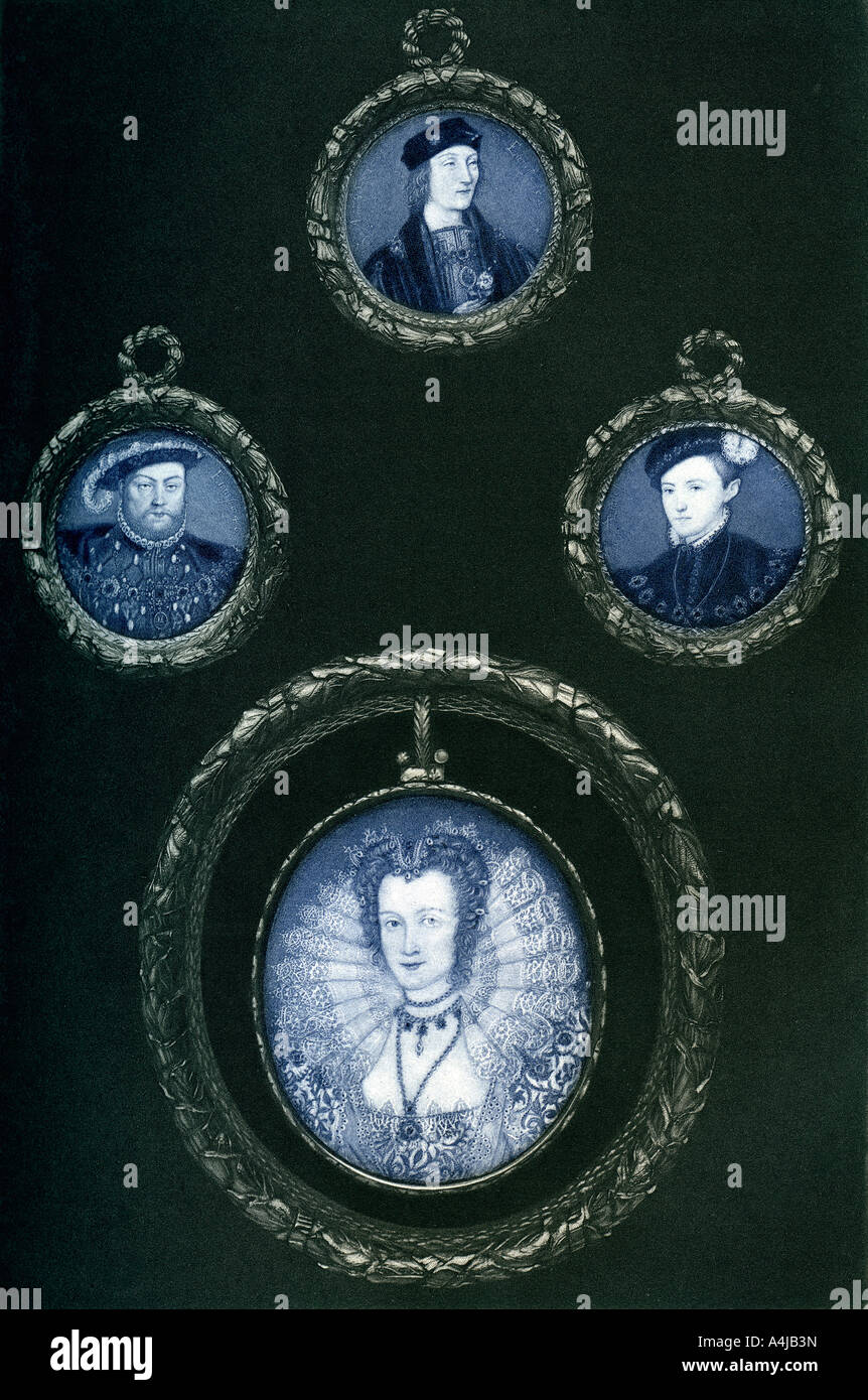 Henry VII, Henry VIII, Edward VI, Elizabeth I, 16th century, (1896 ...