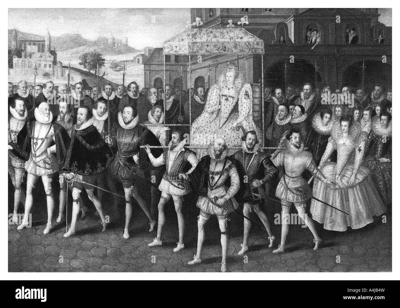 Procession of Queen Elizabeth I to Blackfriars, London, 16 June 1600 ...