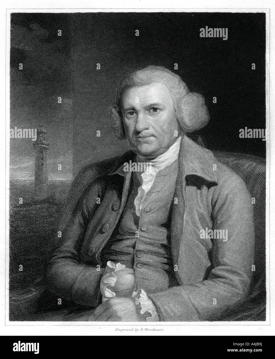 John Smeaton, English civil engineer, (1833).Artist: R Woodman Stock ...