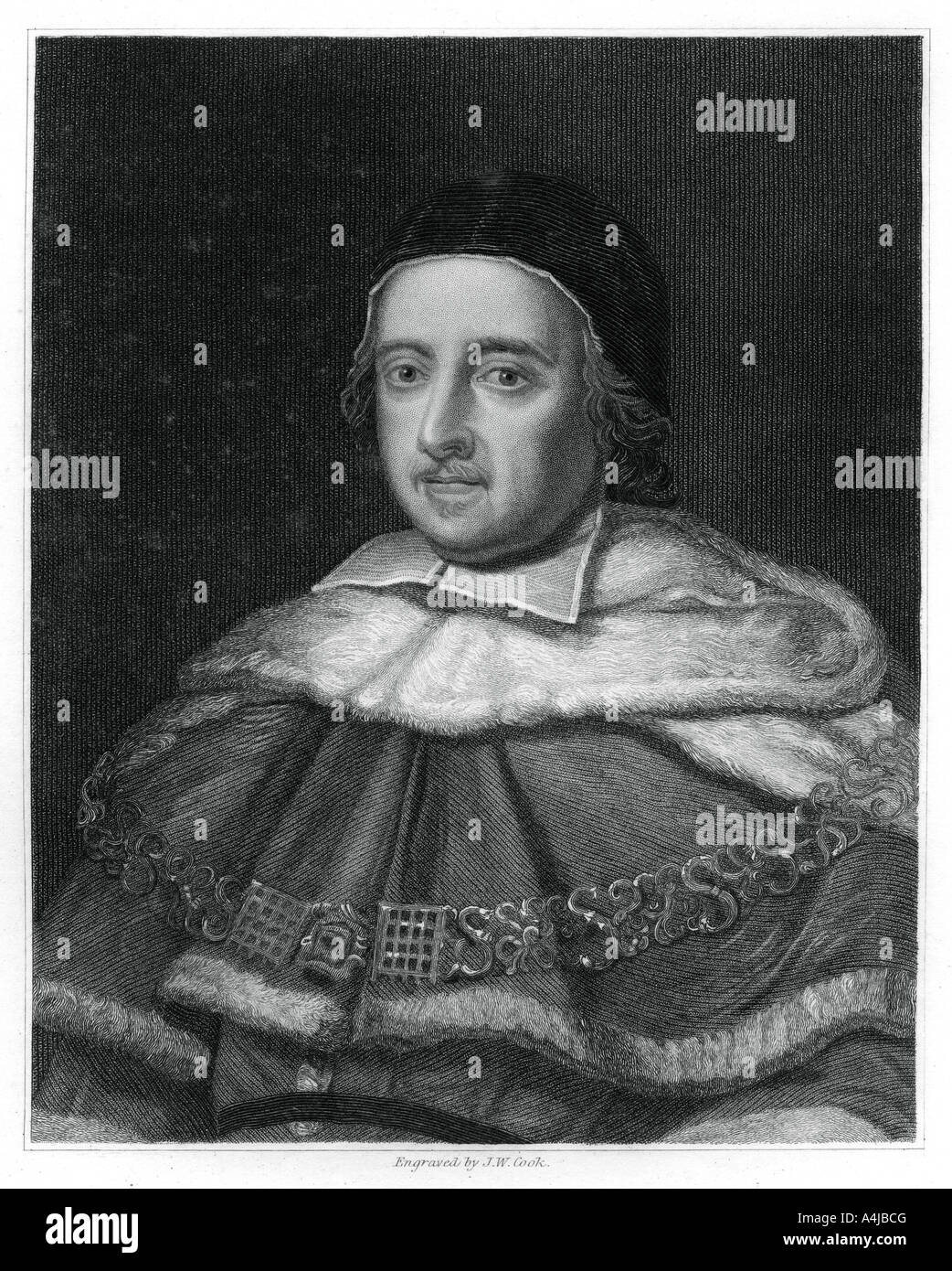 Sir Matthew Hale, Lord Chief Justice of England, (1834).Artist: J W ...