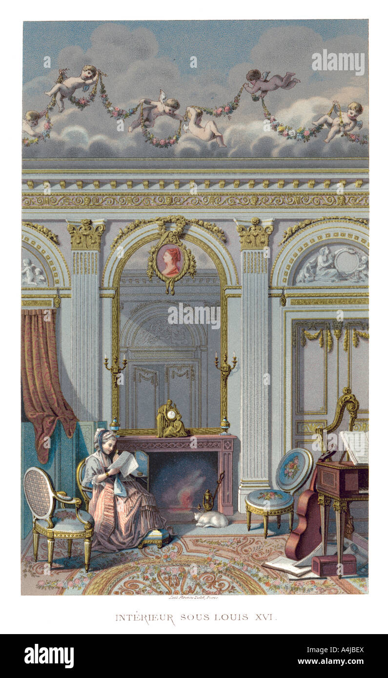 Interior Under Louis XVI, (1885).Artist: Durin Stock Photo - Alamy