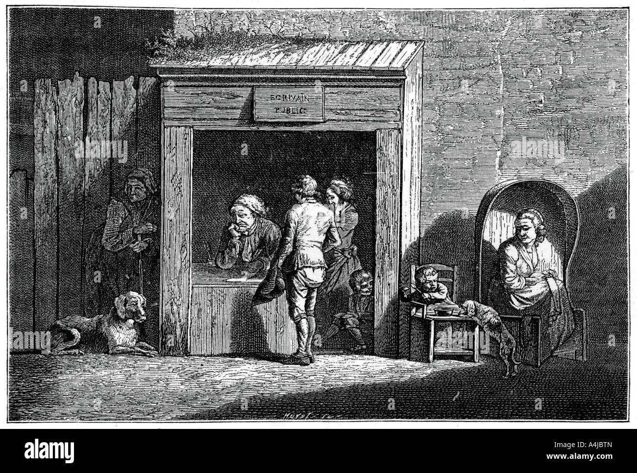 Scribe, (1885).Artist: Boissieu Stock Photo - Alamy