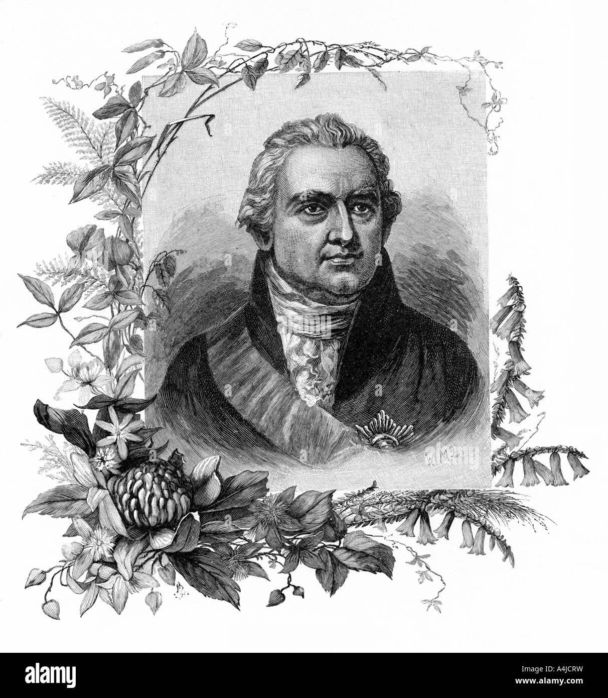 Sir Joseph Banks, English naturalist and botanist, (1886).Artist: W ...