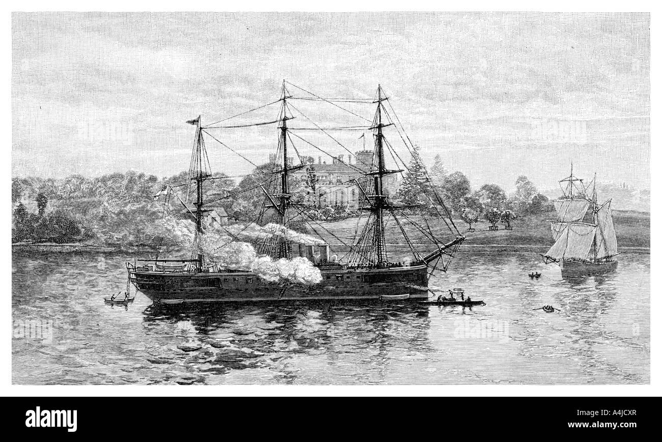 Government House and HMS 'Nelson', Sydney, New South Wales, Australia ...